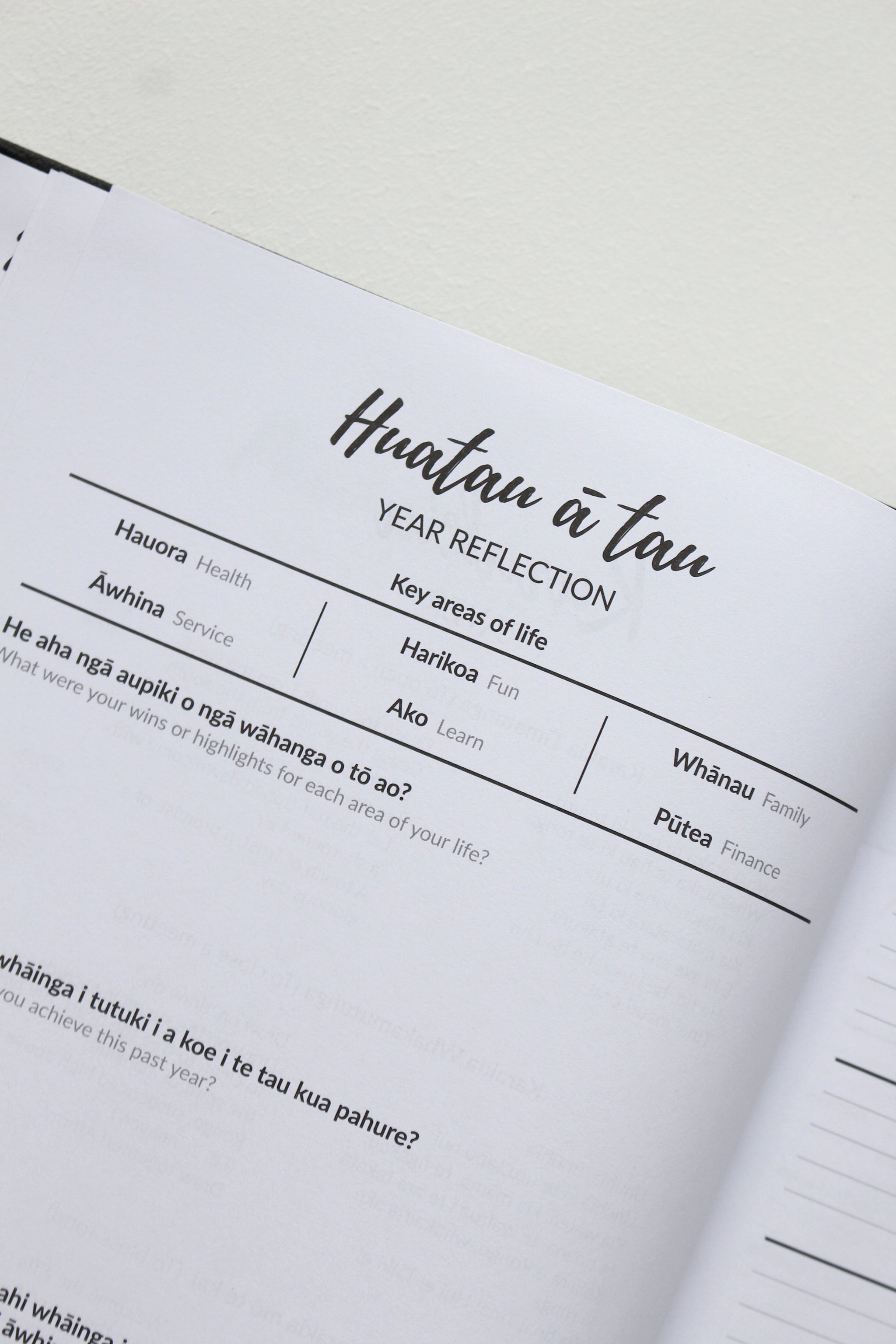 2026 Premium Bilingual Māori 4 in 1 Diary Planner – Tuhono Design