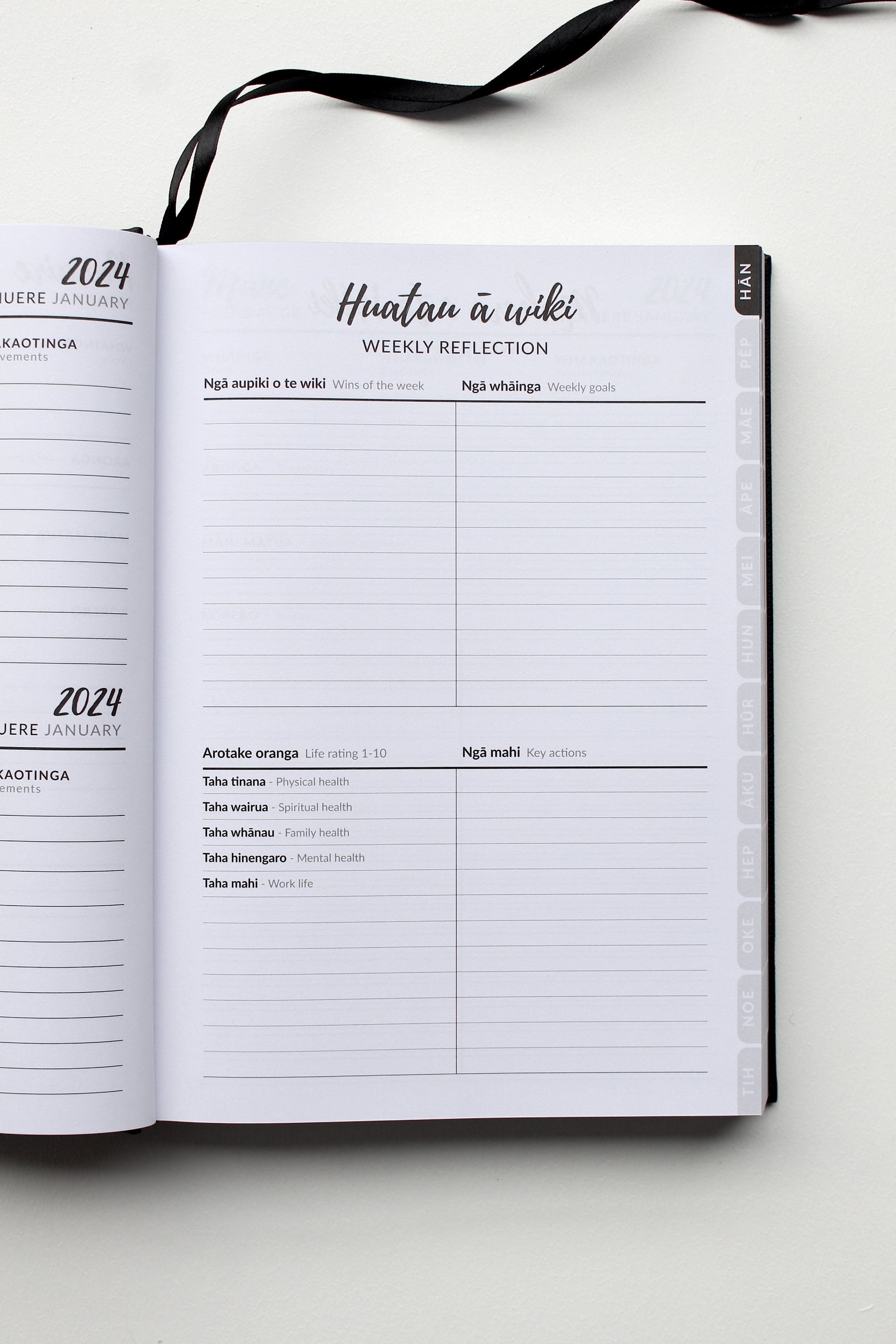 2026 Premium Bilingual Māori 4 in 1 Diary Planner – Tuhono Design