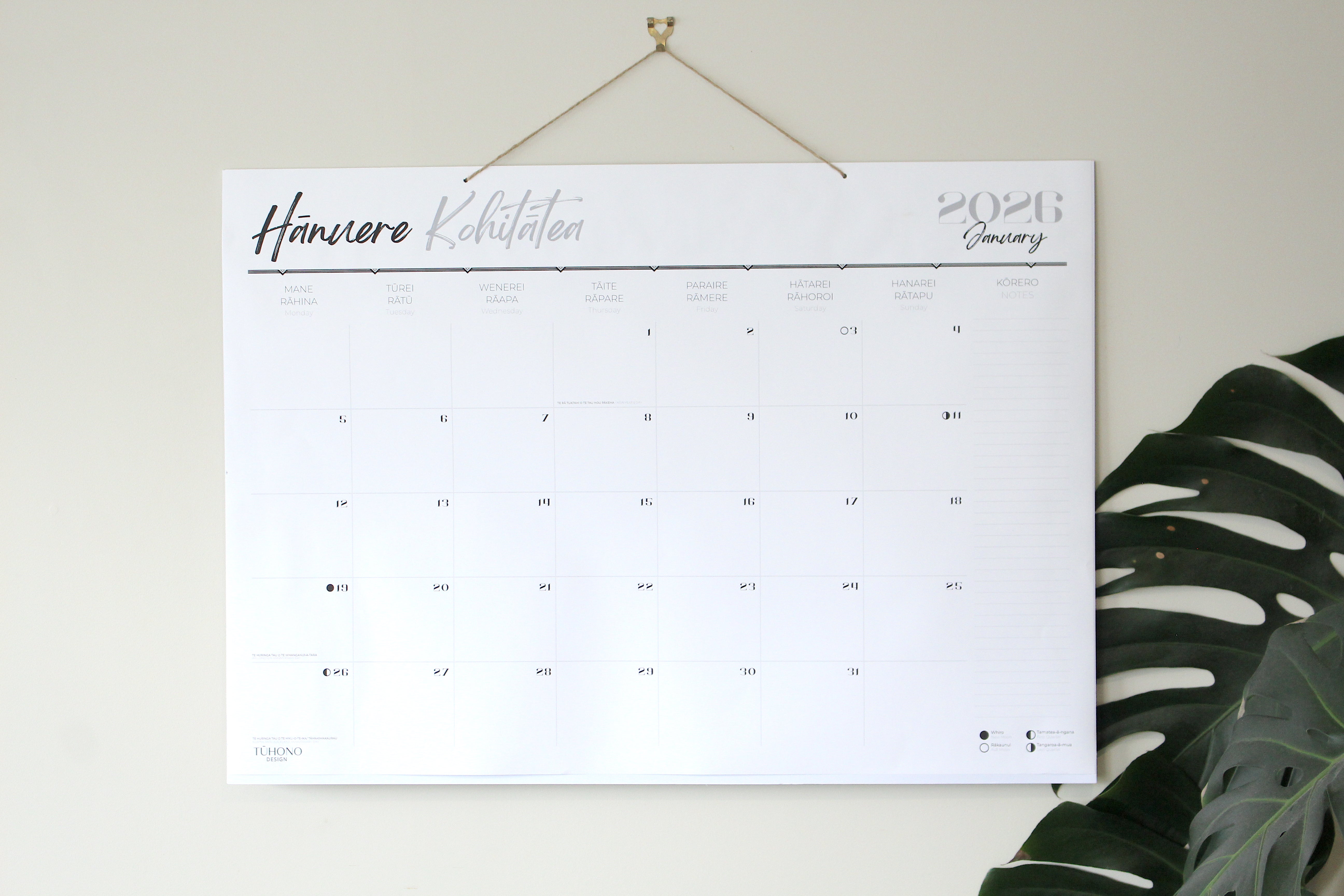 Tui Māori 2026 Calendar – Tuhono Design