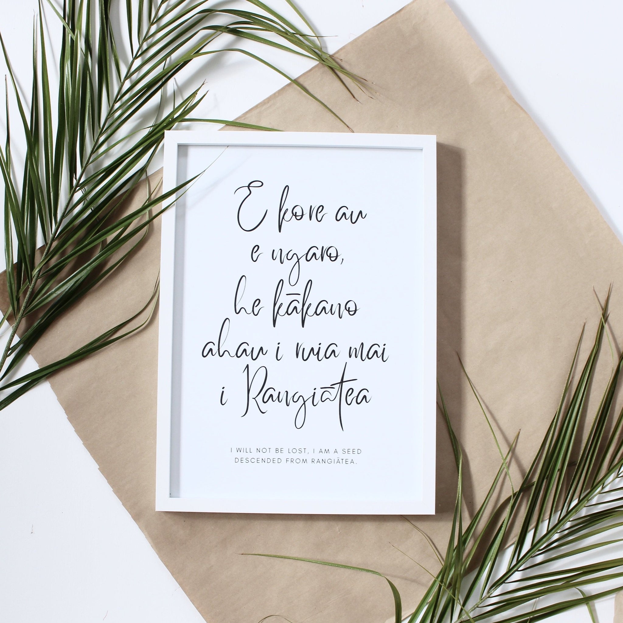 He kākāno ahau - Māori Print – Tuhono Design