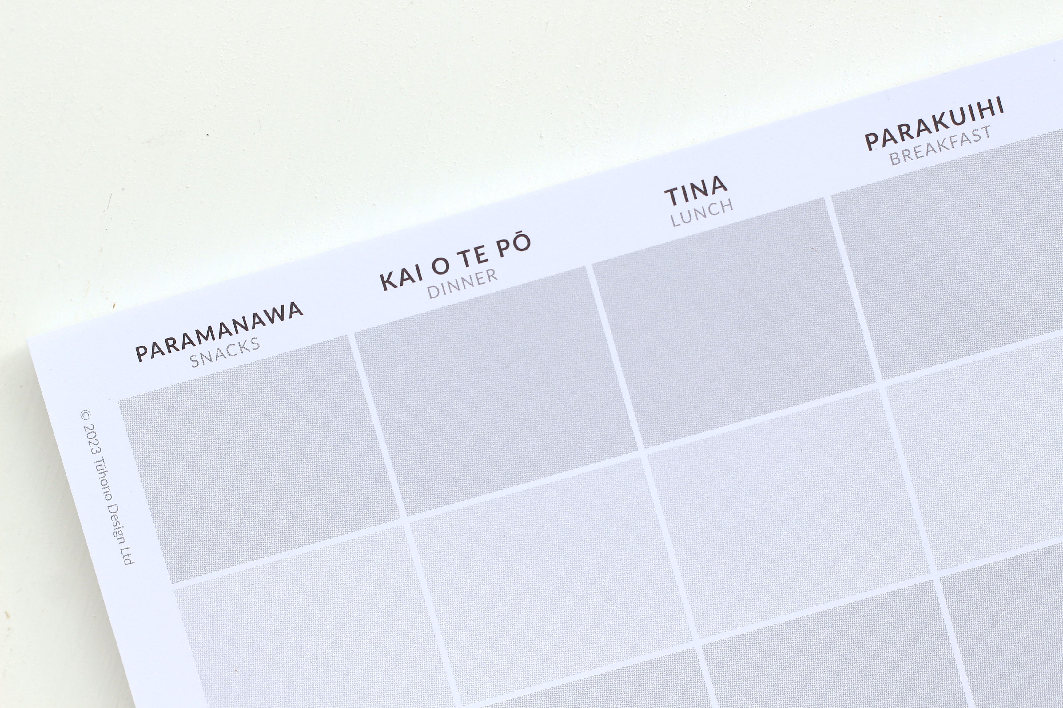 Menu Planner Pad – Tuhono Design